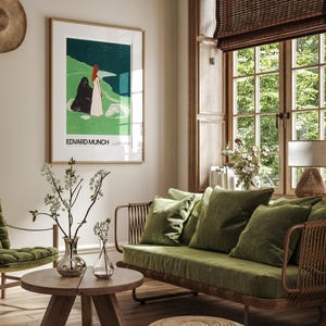 Edvard Munch, Vintage Wall Art, Two Women on the Shore Art Print 1898 ...