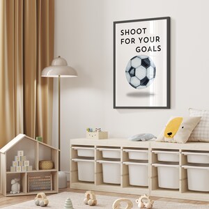 Football Watercolor Poster - Shoot for Your Goals, UNFRAMED - Etsy