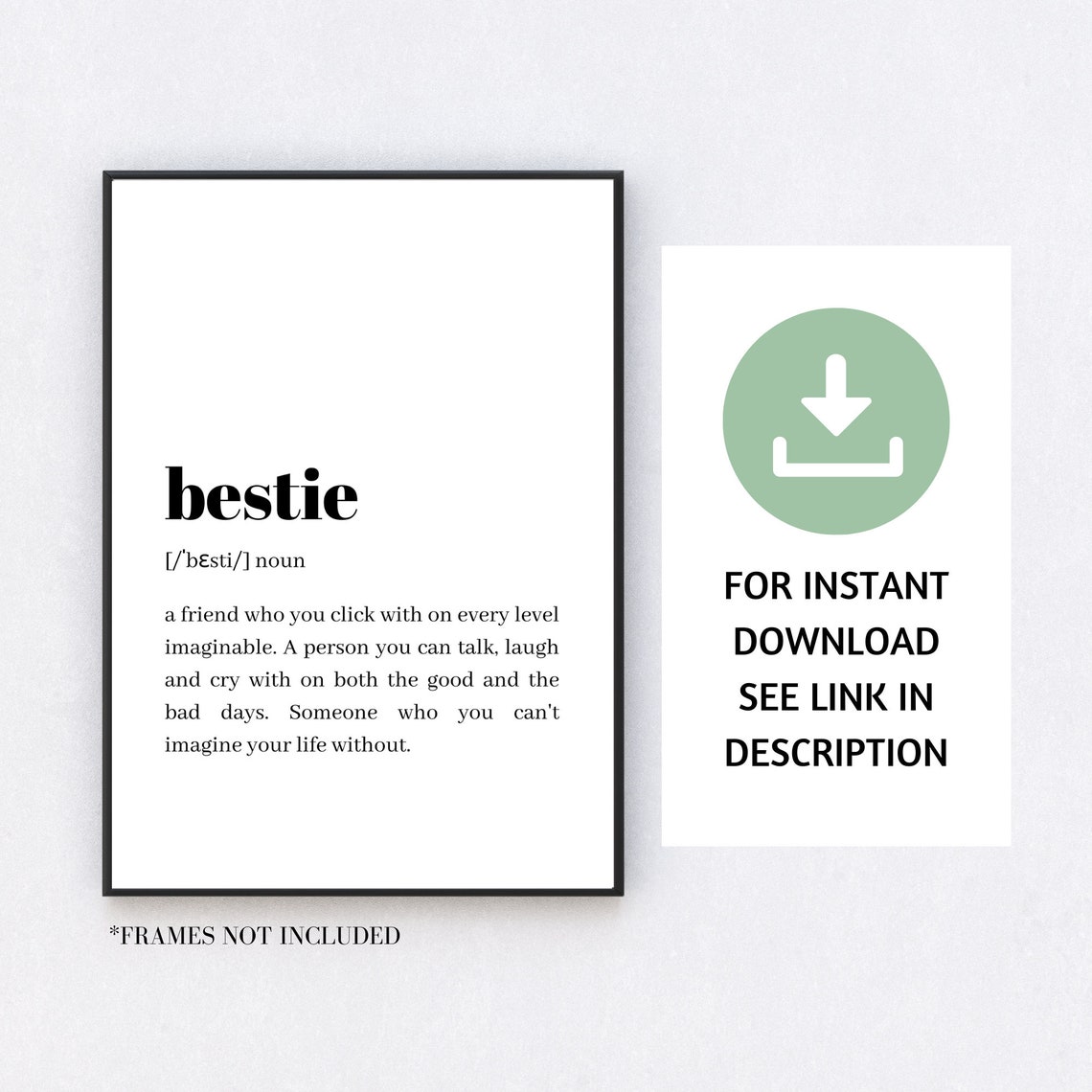 Bestie Definition Friend Gift Gift for Best Friends Best | Etsy UK