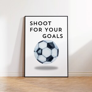 Football Watercolor Poster - Shoot for Your Goals, UNFRAMED - Etsy