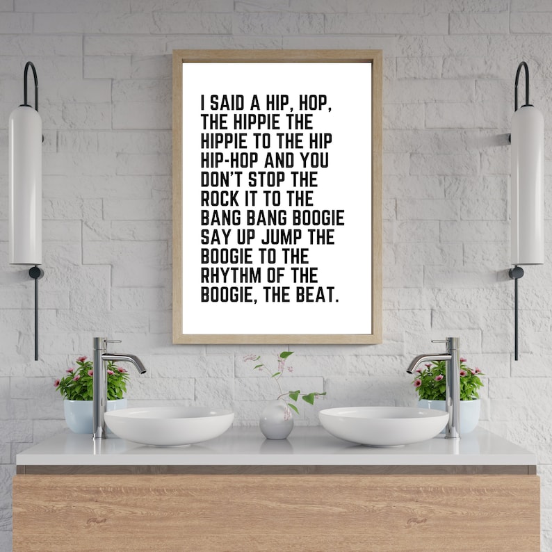 Rappers Delight Print Hip Hop Song Lyrics Quote A5 A4 A3 - Etsy UK