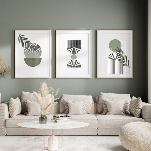 Boho Sage Green Wall Art Prints Set of 3 UNFRAMED - Etsy