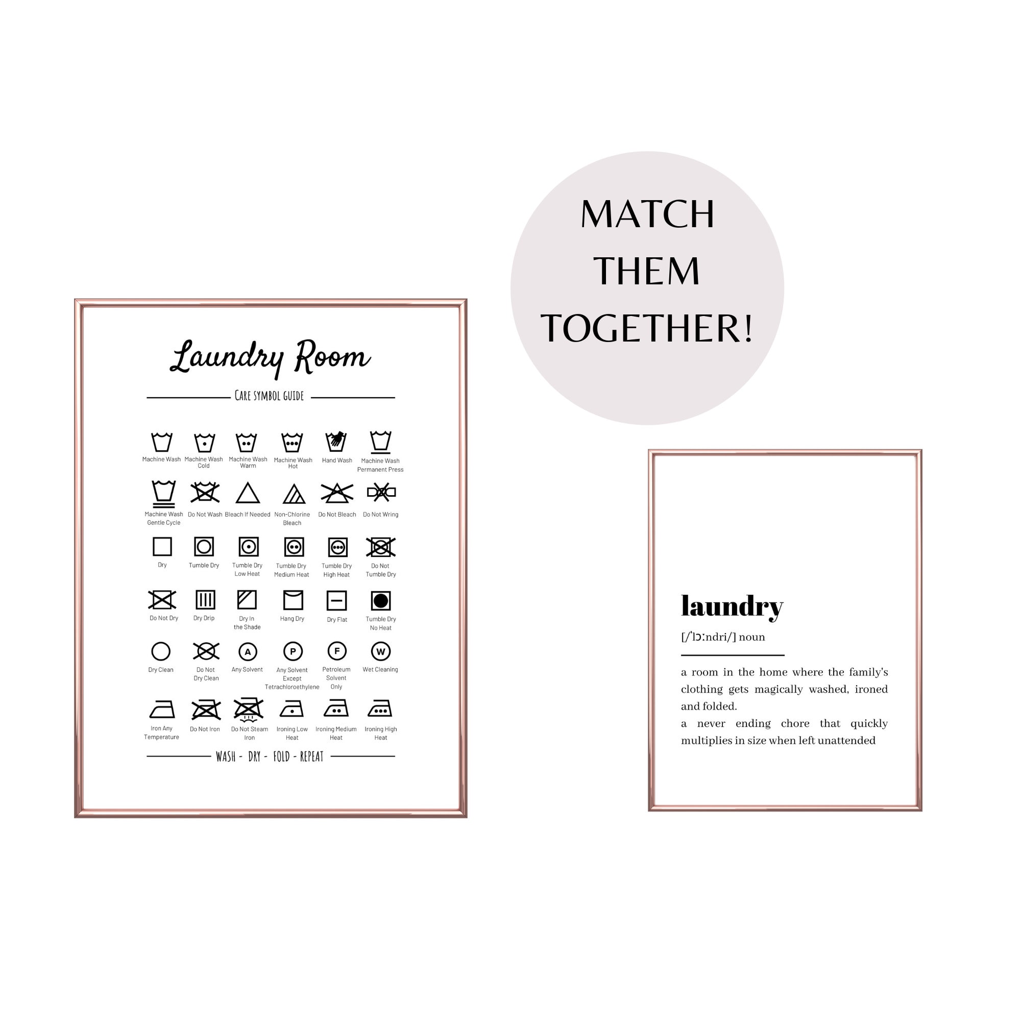 Laundry definition print laundry quote minimalist print | Etsy