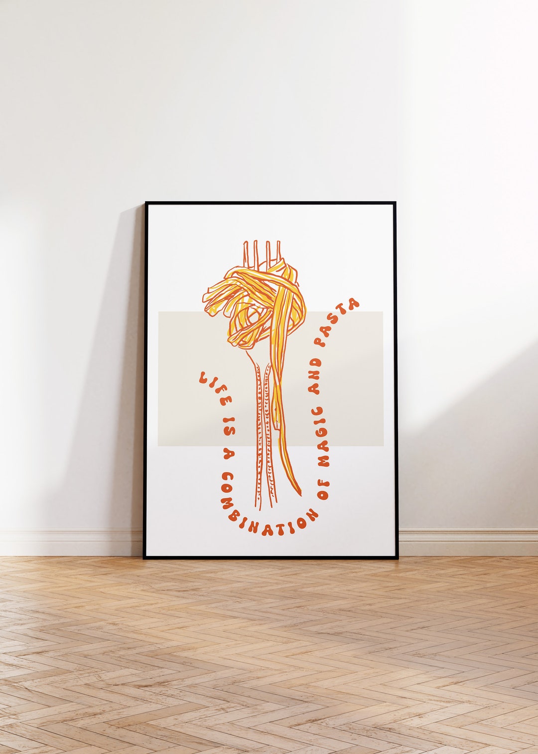 Spaghetti Print, Kitchen Wall Art, Pasta Wall Art, Modern Kitchen Wall Decor, UNFRAMED - Etsy