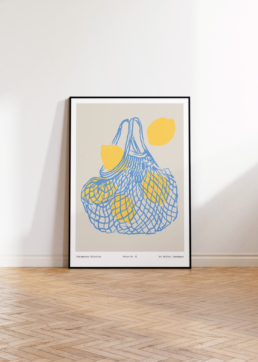 Lemon Print, Lemon Wall Art, Citrus Poster, Neutral Wall Art, Aesthetic ...