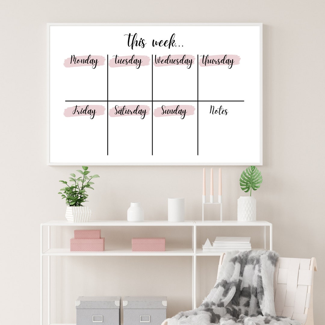 Weekly Planner Poster, to Do Wall Planner,unframed - Etsy