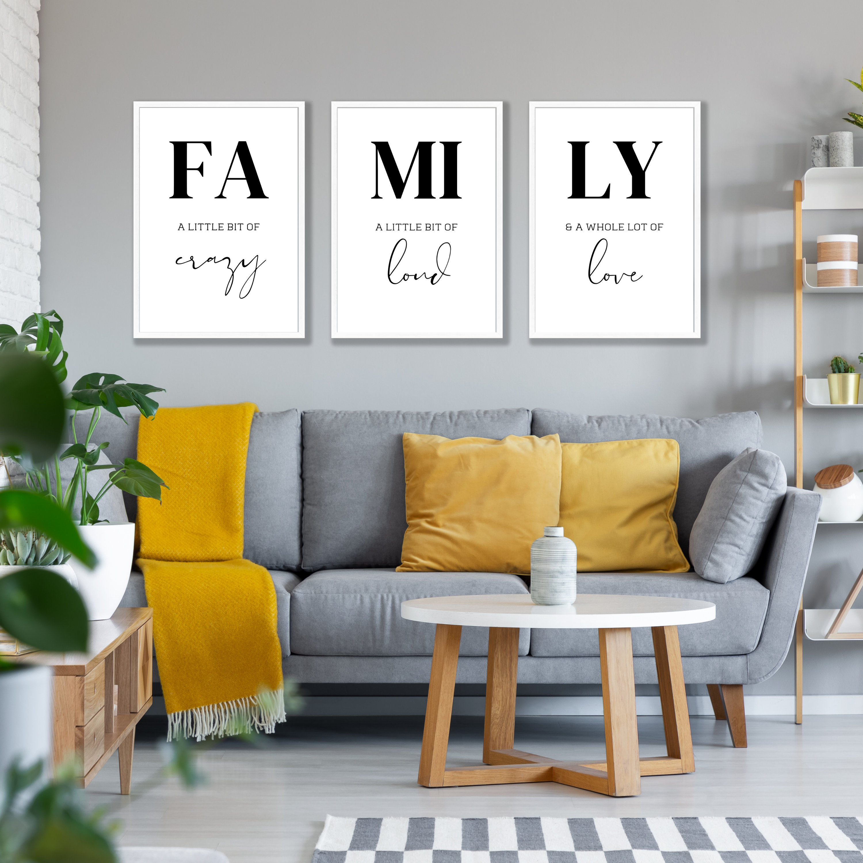 Family sign Family definition family quote 3 piece wall art | Etsy