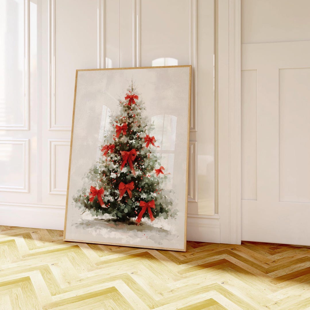 Lámina artística de árbol de Navidad, decoración festiva para el hogar ...