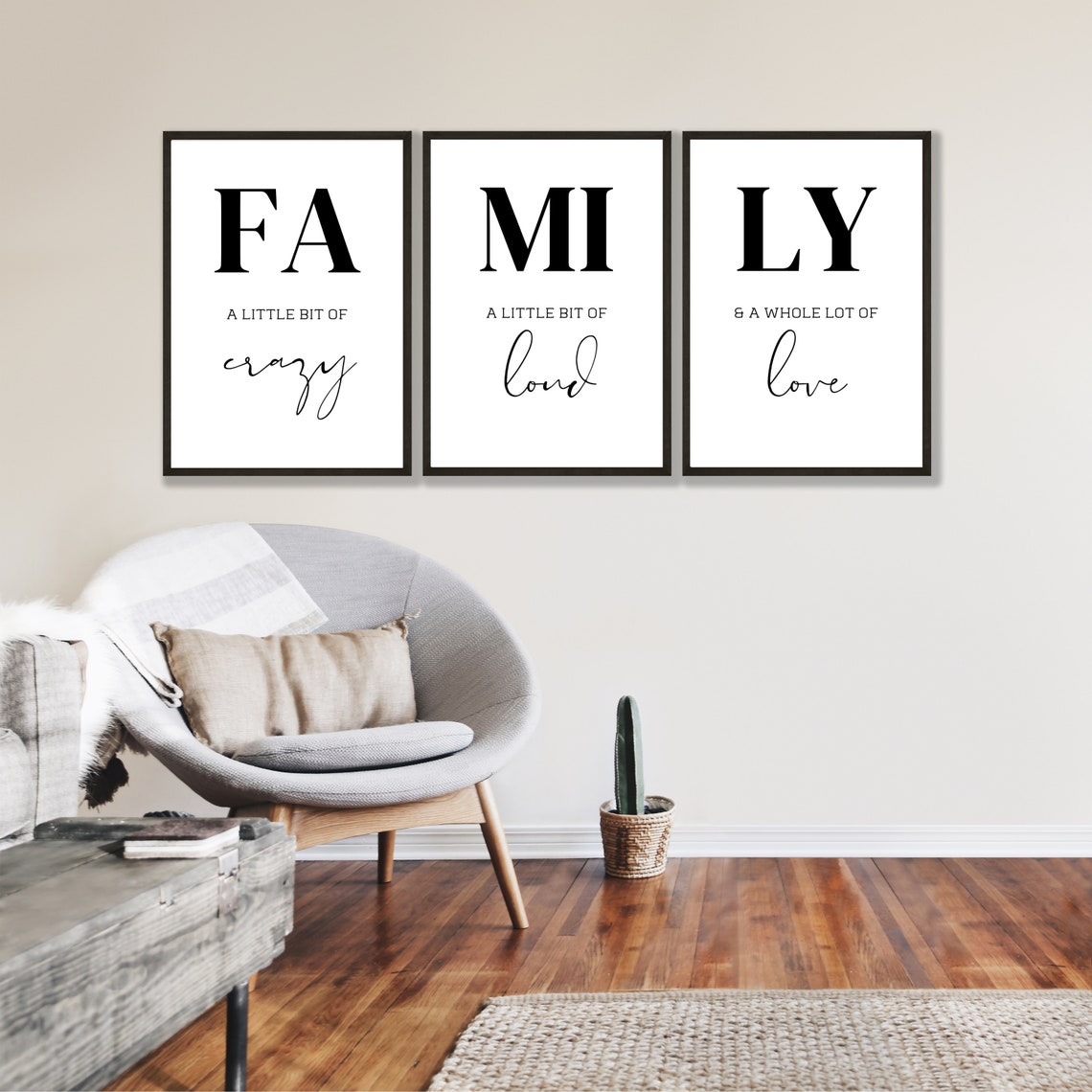 Set of 3 Family Prints Family Quote Wall Art Family Wall - Etsy