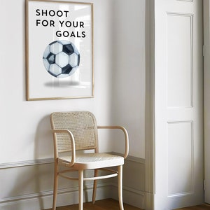 Football Watercolor Poster - Shoot for Your Goals, UNFRAMED - Etsy