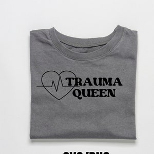 Trauma Queen Nurse RN SVG for Cricut - Etsy