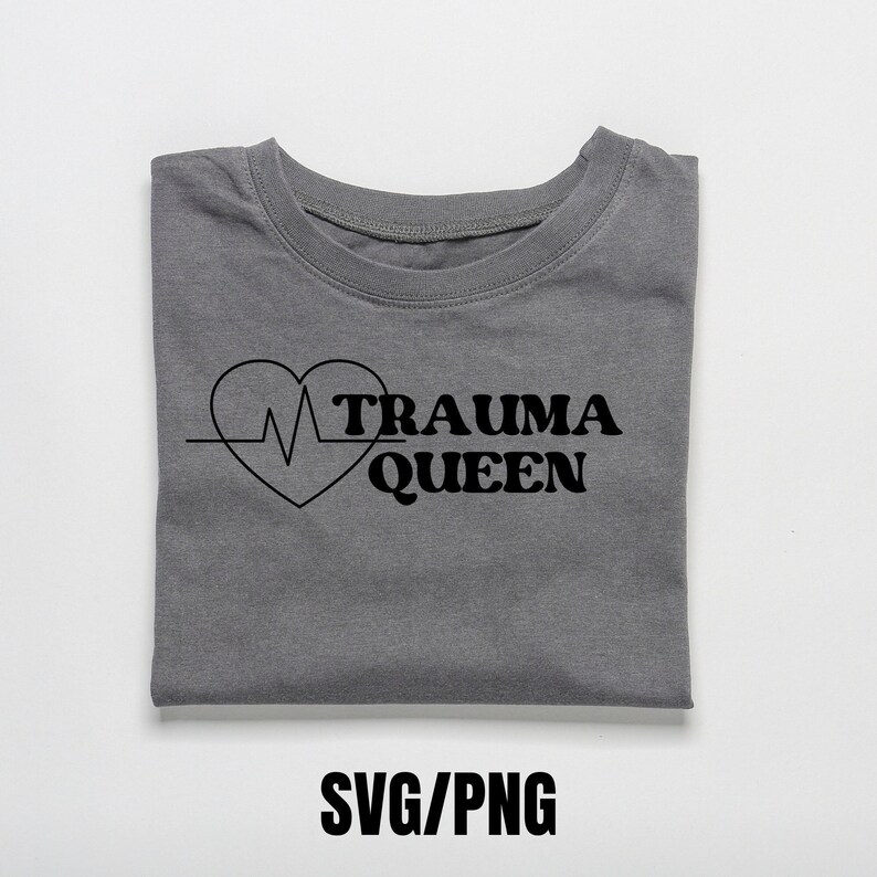 Trauma Queen Nurse RN SVG for Cricut - Etsy