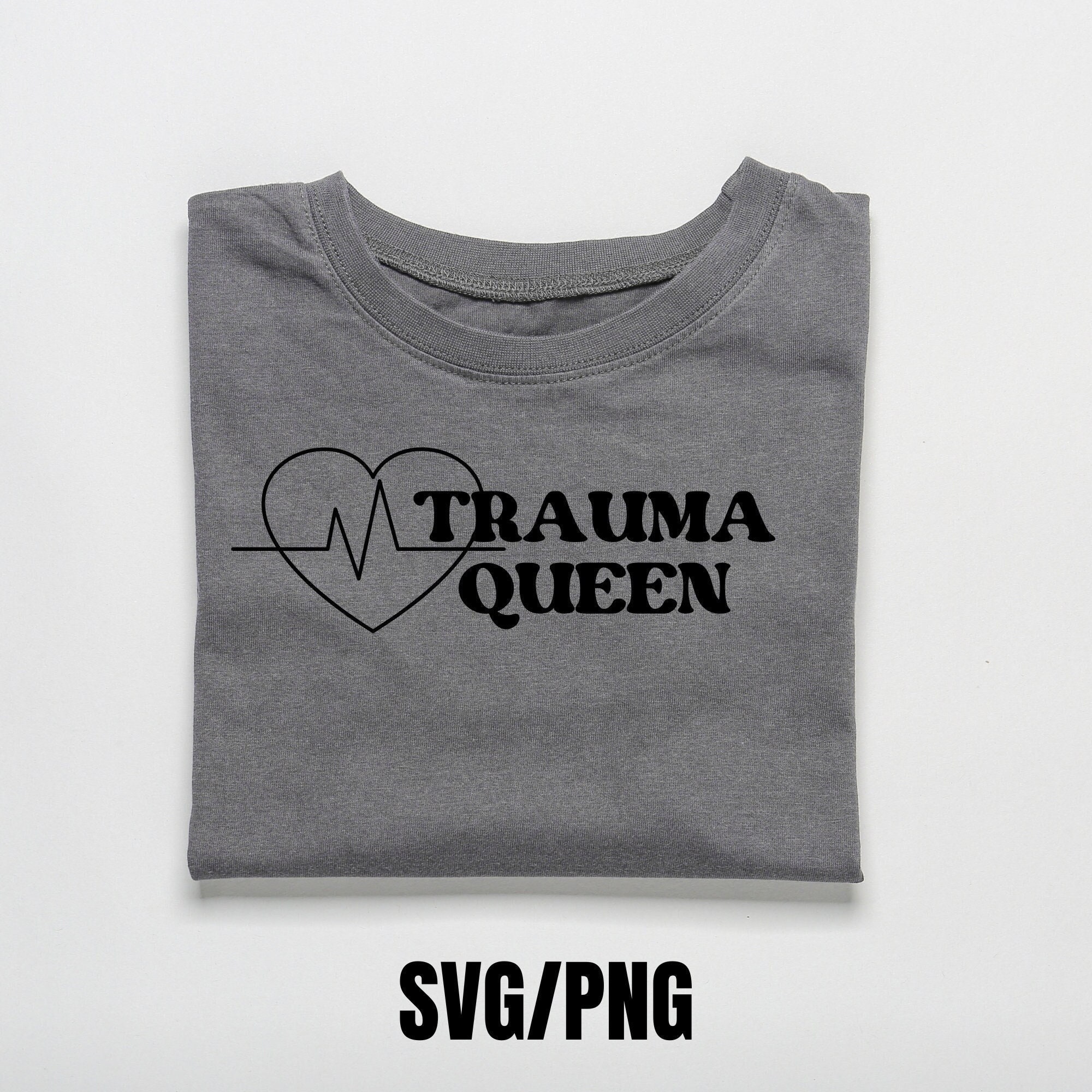 Trauma Queen Nurse RN SVG for Cricut - Etsy