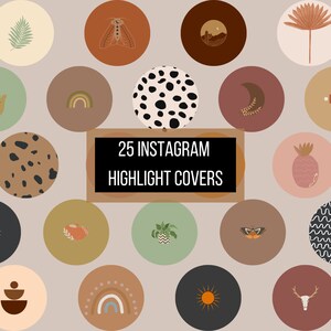 25 Boho Simple Neutral Nature Instagram Story Highlight Covers - Etsy