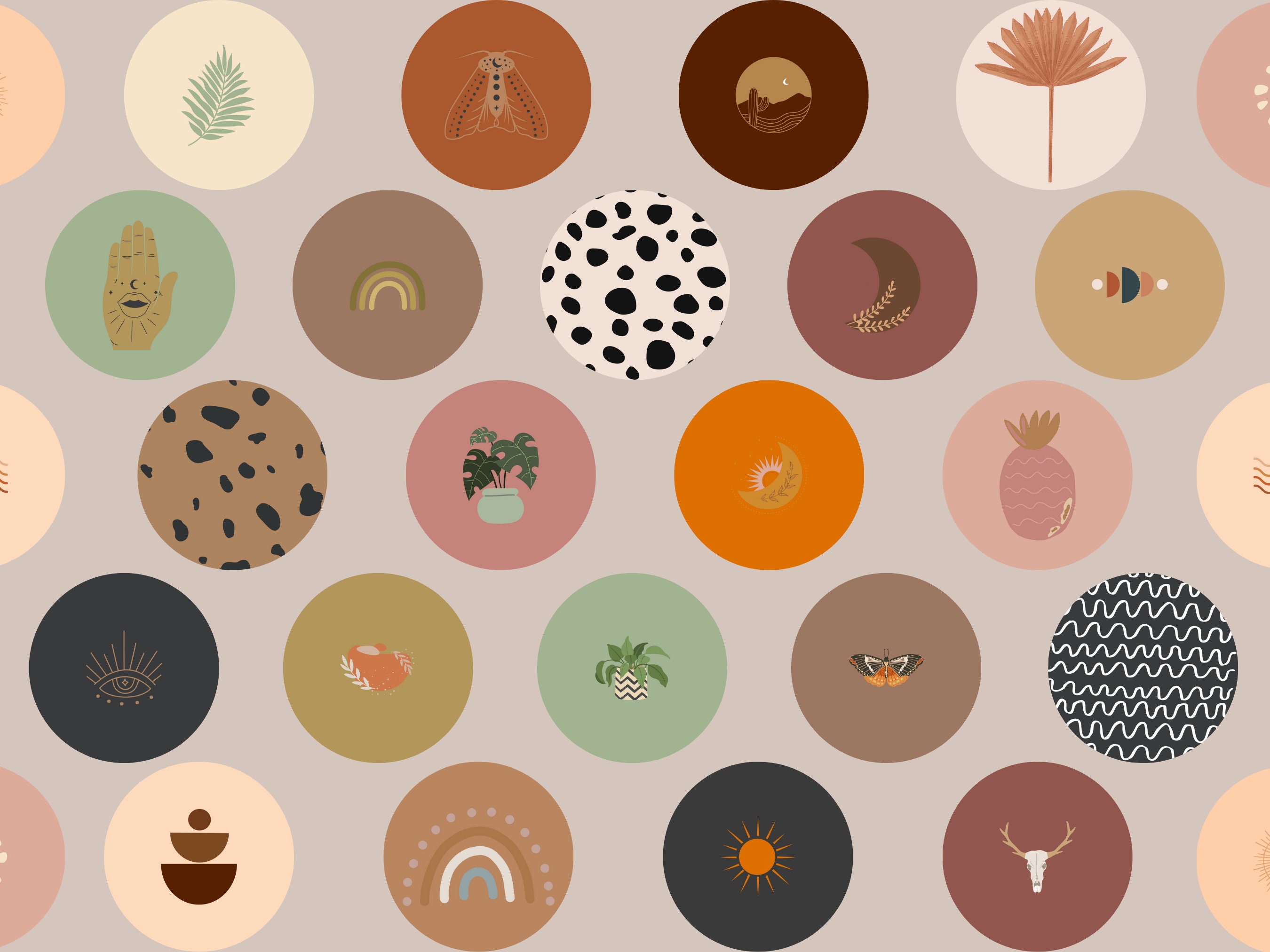 25 Boho Simple Neutral Nature Instagram Story Highlight Covers - Etsy