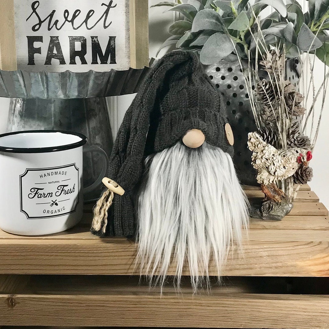 COUNTRY GRAY GNOMES Gnomes Slouchy Hat Gnomes Gray Gnomes Farmhouse ...