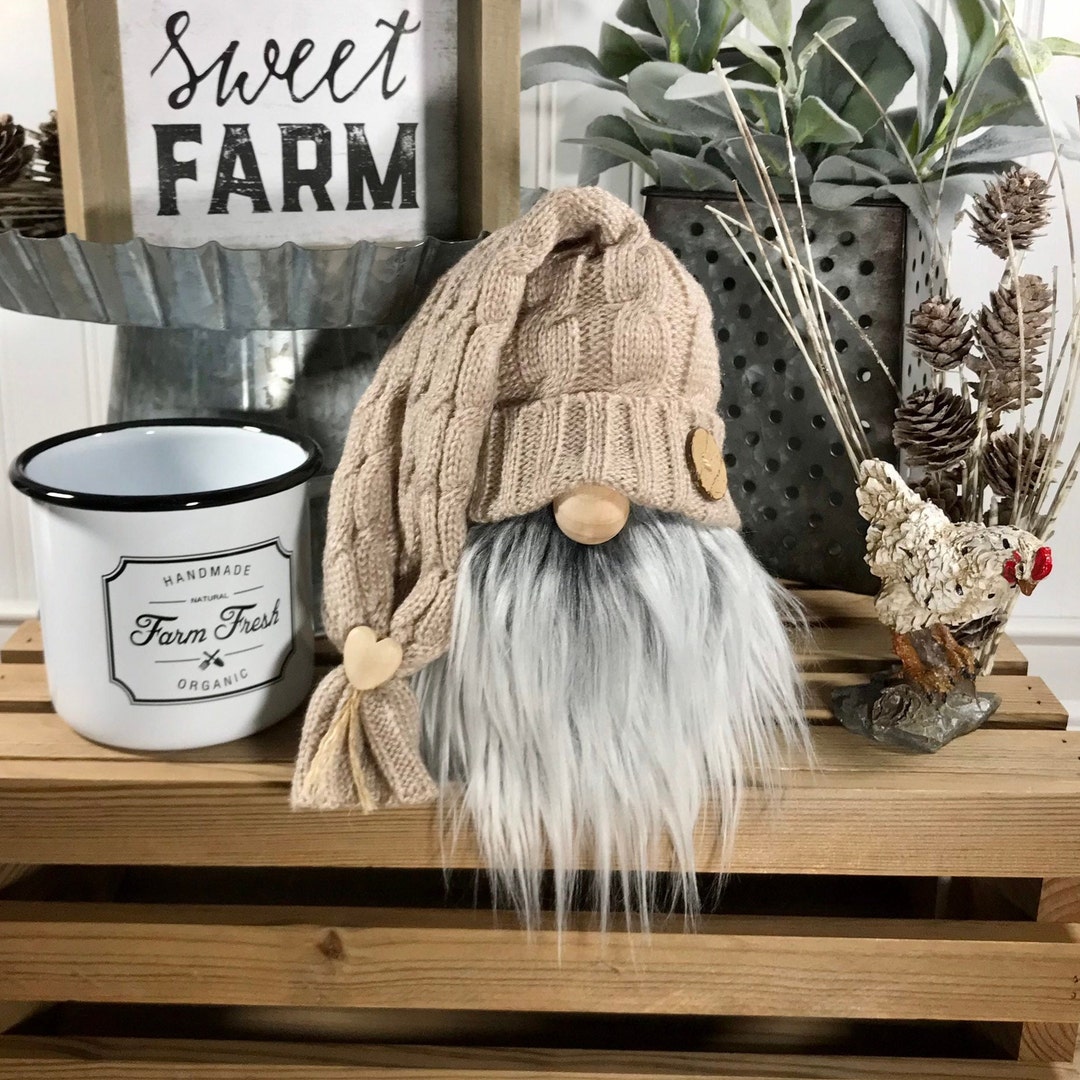 COTTAGE BEIGE GNOME, Gnomes, Slouchy Hat Gnomes, Country Gnomes ...