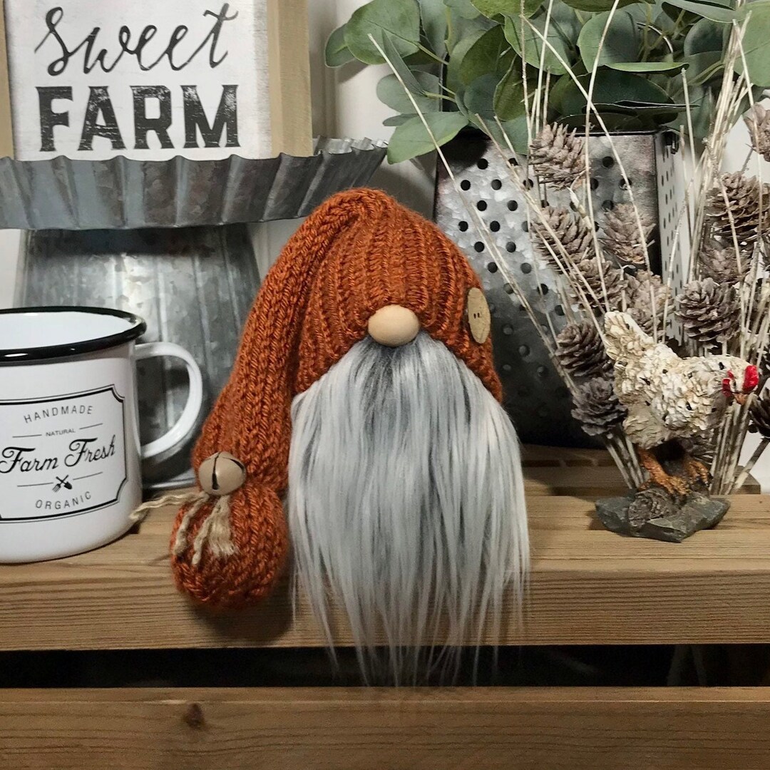 RUSTIC RUST GNOMES Gnomes Slouchy Hat Gnome Country Gnome Farmhouse ...