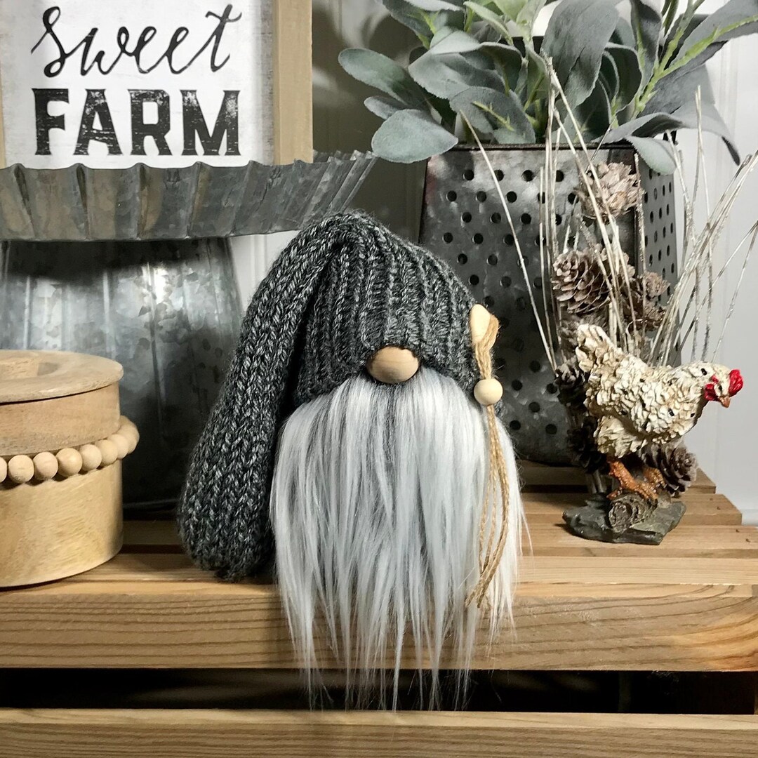 SILVER GRAY GNOME, Gnomes, Slouchy Hat Gnomes, Country Gnomes ...