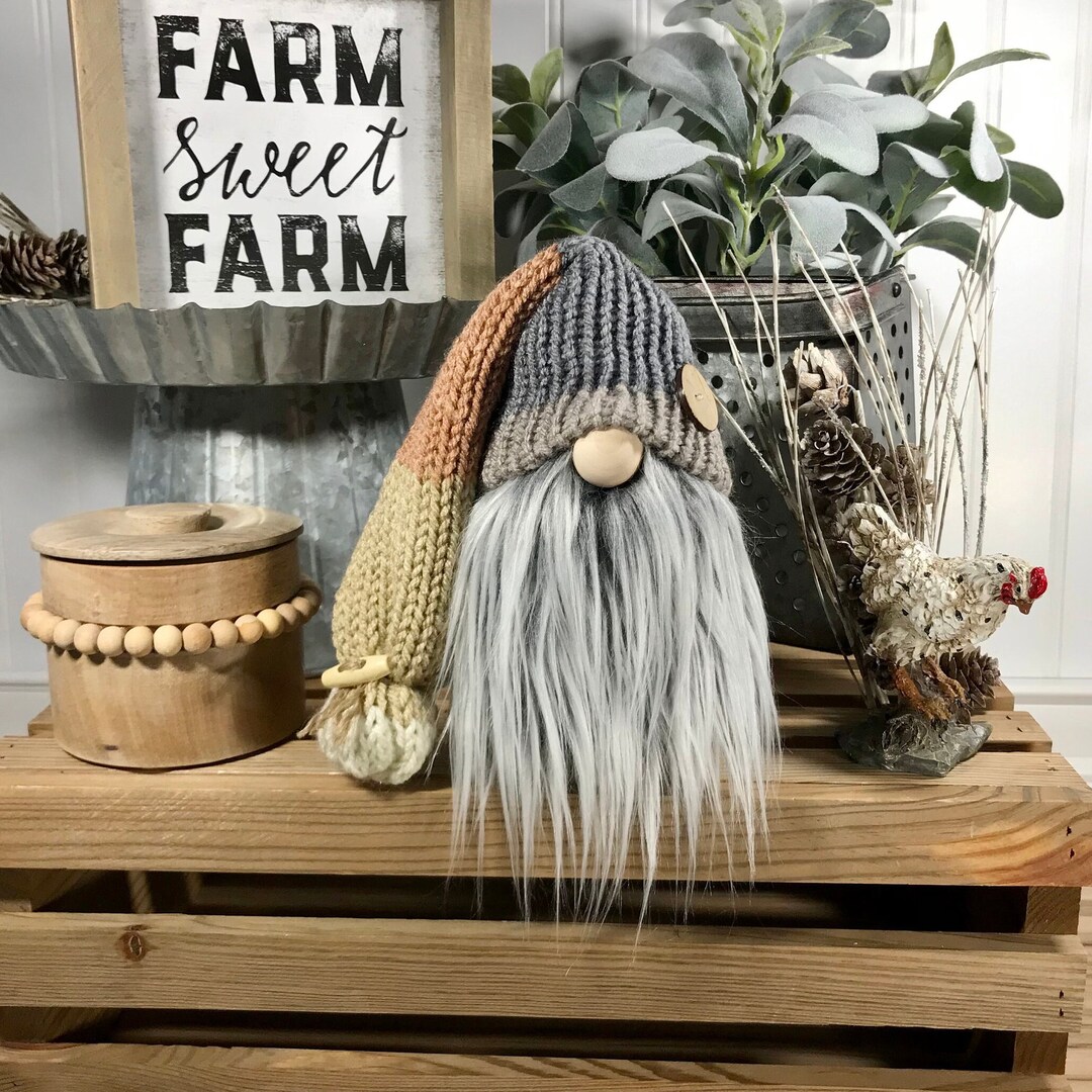 COUNTRY FARM GNOME, Gnomes, Slouchy Hat Gnomes, Ranch Gnomes, Farm ...