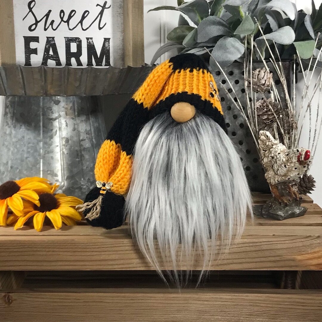 BUMBLE BEE GNOME, Yellow and Black Gnomes, Bee Gifts, Bumble Bee Gnomes ...
