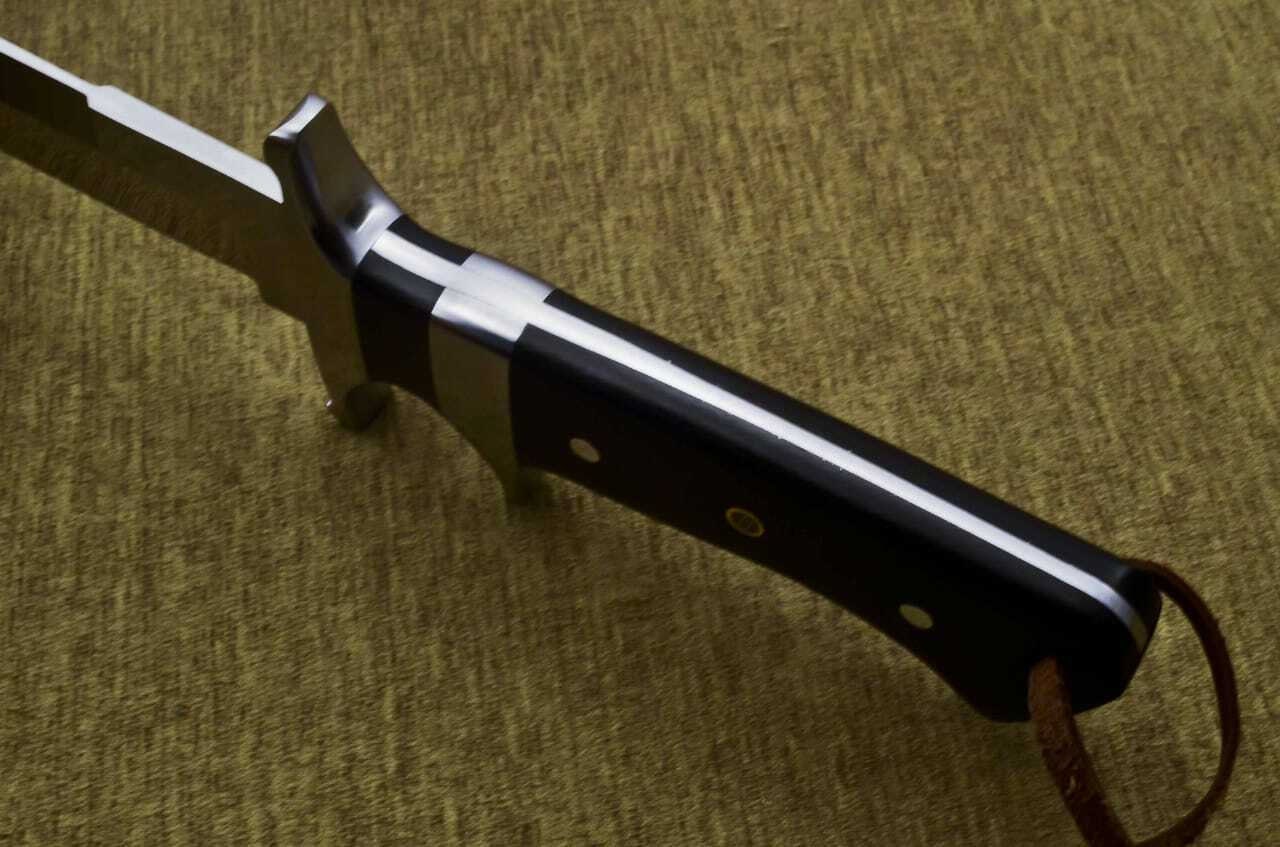 Custom Crafted Loveless Style Knife D-2 Steel Black Micarta With ...
