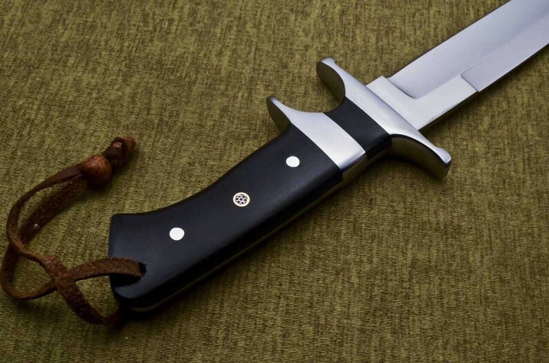 Custom Crafted Loveless Style Knife D-2 Steel Black Micarta With ...