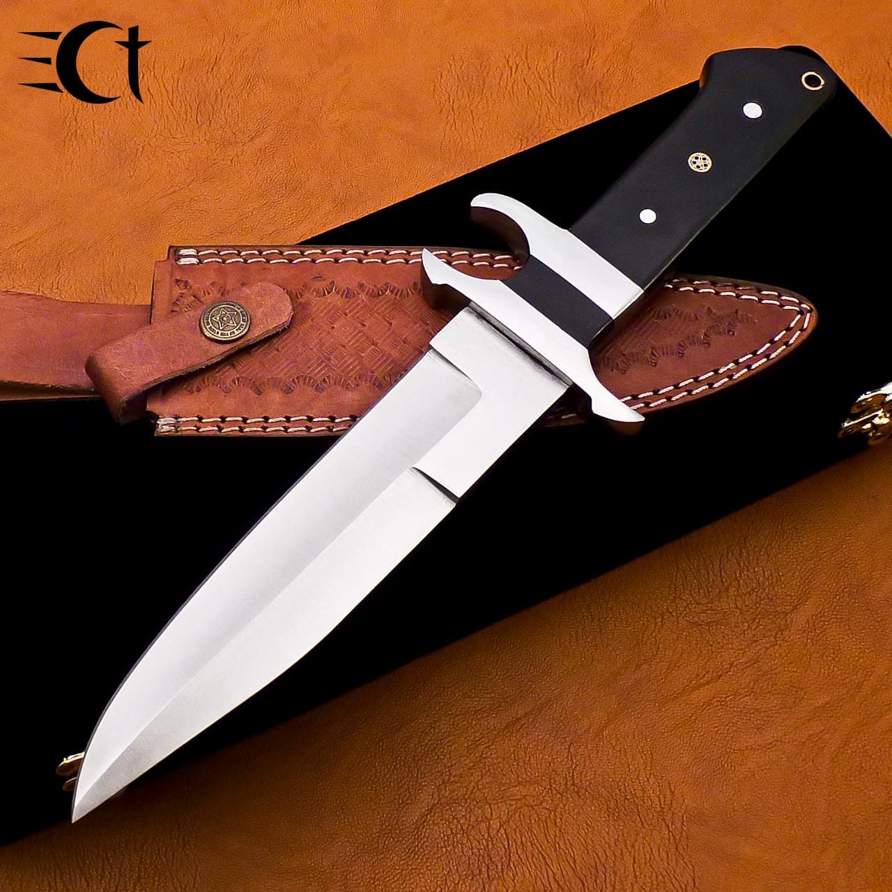 Custom Crafted Loveless Style Knife D-2 Steel Black Micarta With ...