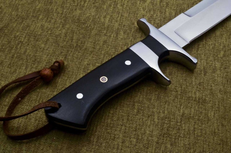 Custom Crafted Loveless Style Knife D-2 Steel Black Micarta With ...