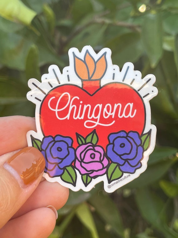 Chingona Sticker Sagrado Corazon Calcamonia Pegatina - Etsy