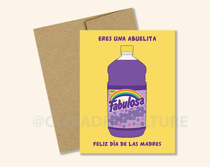 3 OPTIONS Abuelita, Madrina, Mama Fabulosa, Dia De Las Madres Tarjeta ...