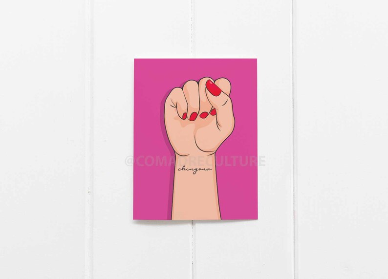 Chingona Card Xingona Badass Tarjeta Card for Bestie Bff - Etsy
