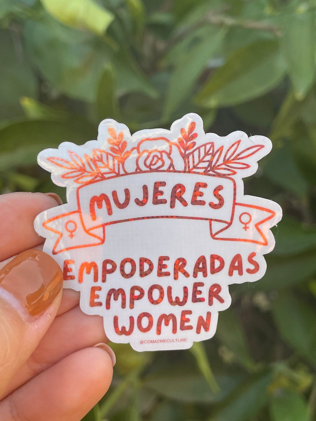 Glitter- Mujeres Empoderadas Empower Women Sticker, Calcamonia ...