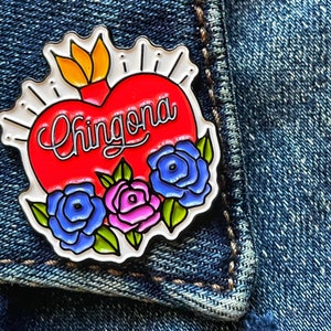 Chingona Pin, Sacred Heart, Cultura, Sagrado Corazon, Badass, Women ...