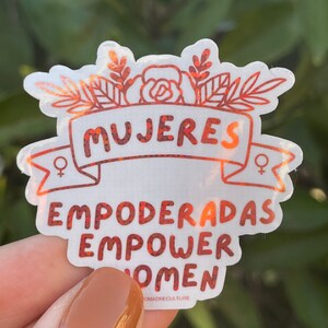Glitter- Mujeres Empoderadas Empower Women Sticker, Calcamonia ...