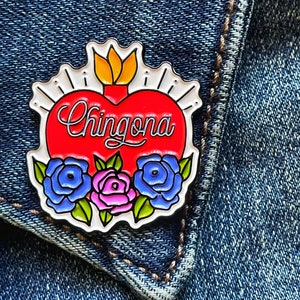 Chingona Pin, Sacred Heart, Cultura, Sagrado Corazon, Badass, Women ...