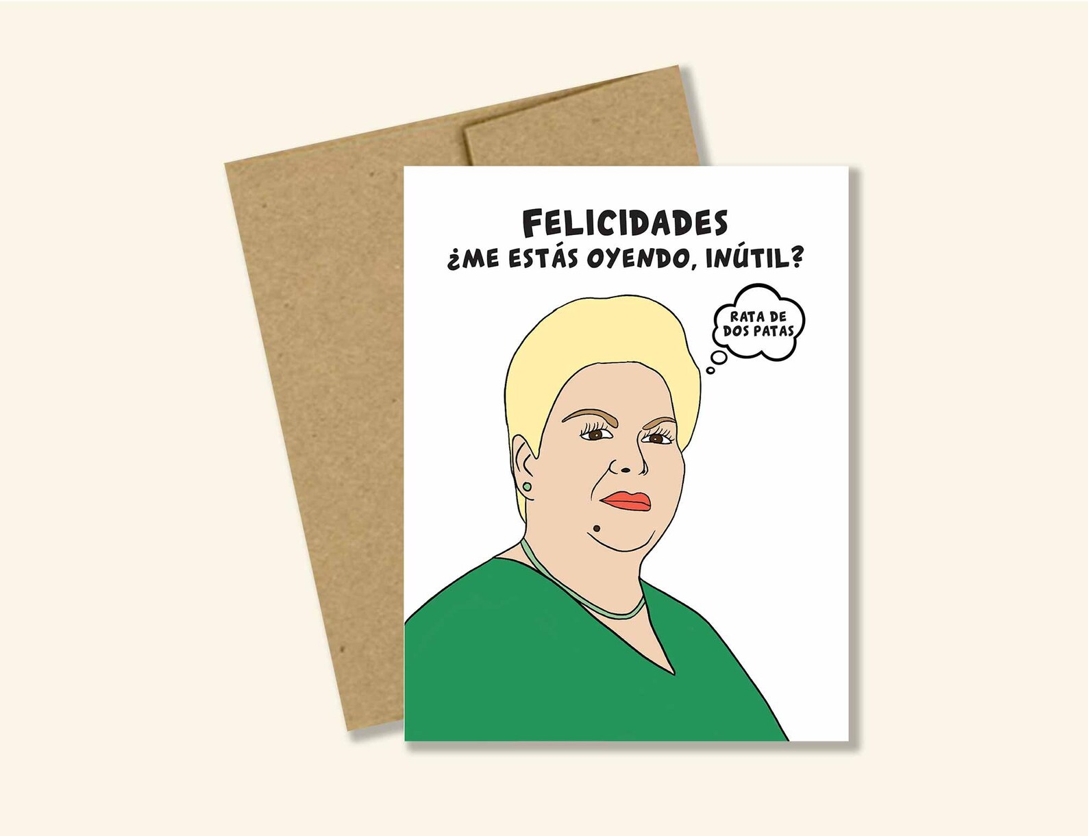 Felicidades Me estas oyedo Inutil Rata de dos patas tarjeta | Etsy