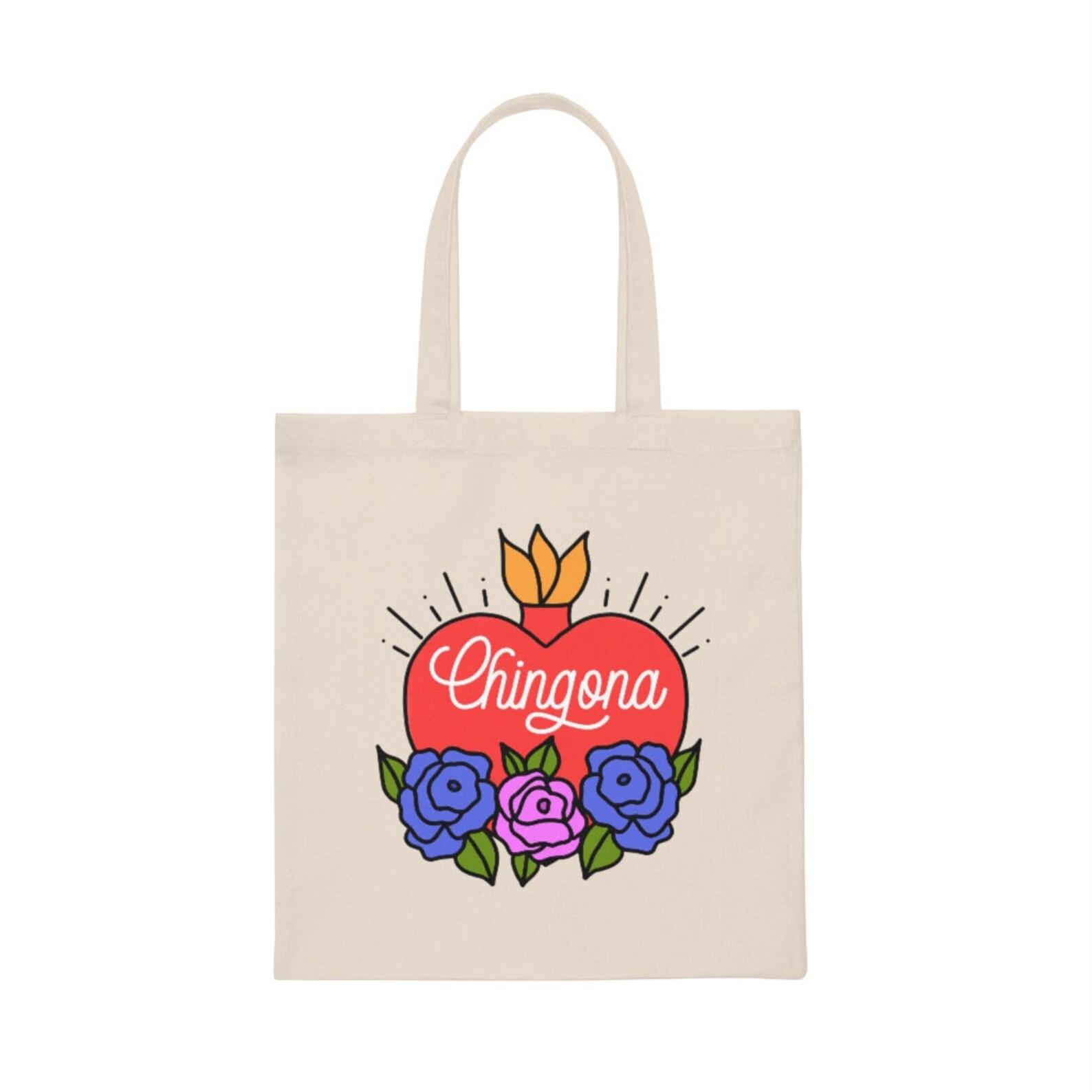 Chingona Canvas Tote Bag Bolsa Chingona Mercado Bag Latina - Etsy