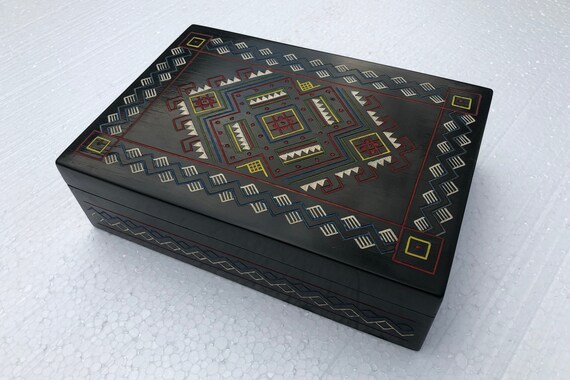 Soviet wooden box,vintage jewelry box,jewelry box,dec… - Gem