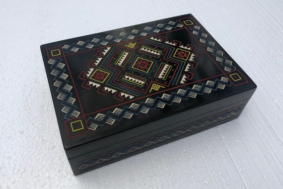 Soviet wooden box,vintage jewelry box,jewelry box,dec… - Gem