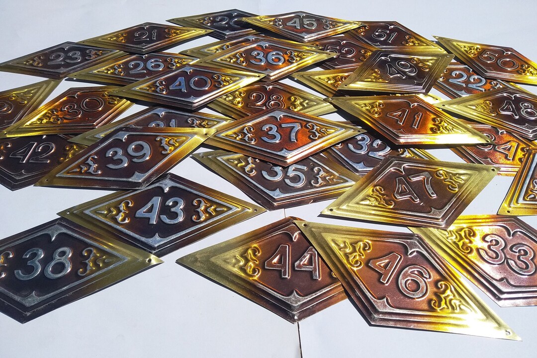 Vintage Door Numbers, Aluminum Door Numbers, Many Available Numbers 20 ...