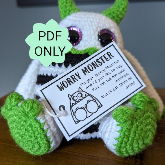 Worry Monster Tag Printable PDF - Etsy