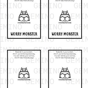 Pocket Monster Backing Card Printable PDF - Etsy