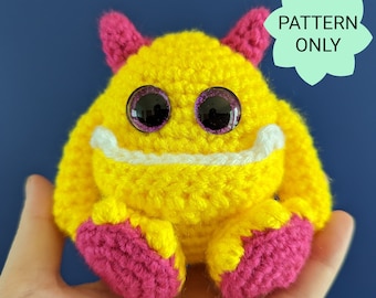 Pocket Worry Monster Crochet Pattern PDF - Etsy