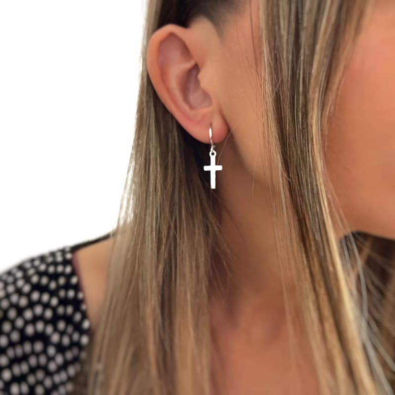 Cross Earrings - Etsy