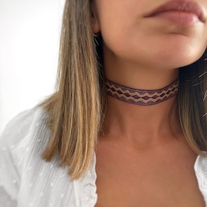 Fabric Choker Bohemian Choker Aztec Choker Necklace Hippie Choker ...