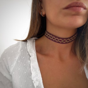 Fabric Choker Bohemian Choker Aztec Choker Necklace Hippie Choker ...