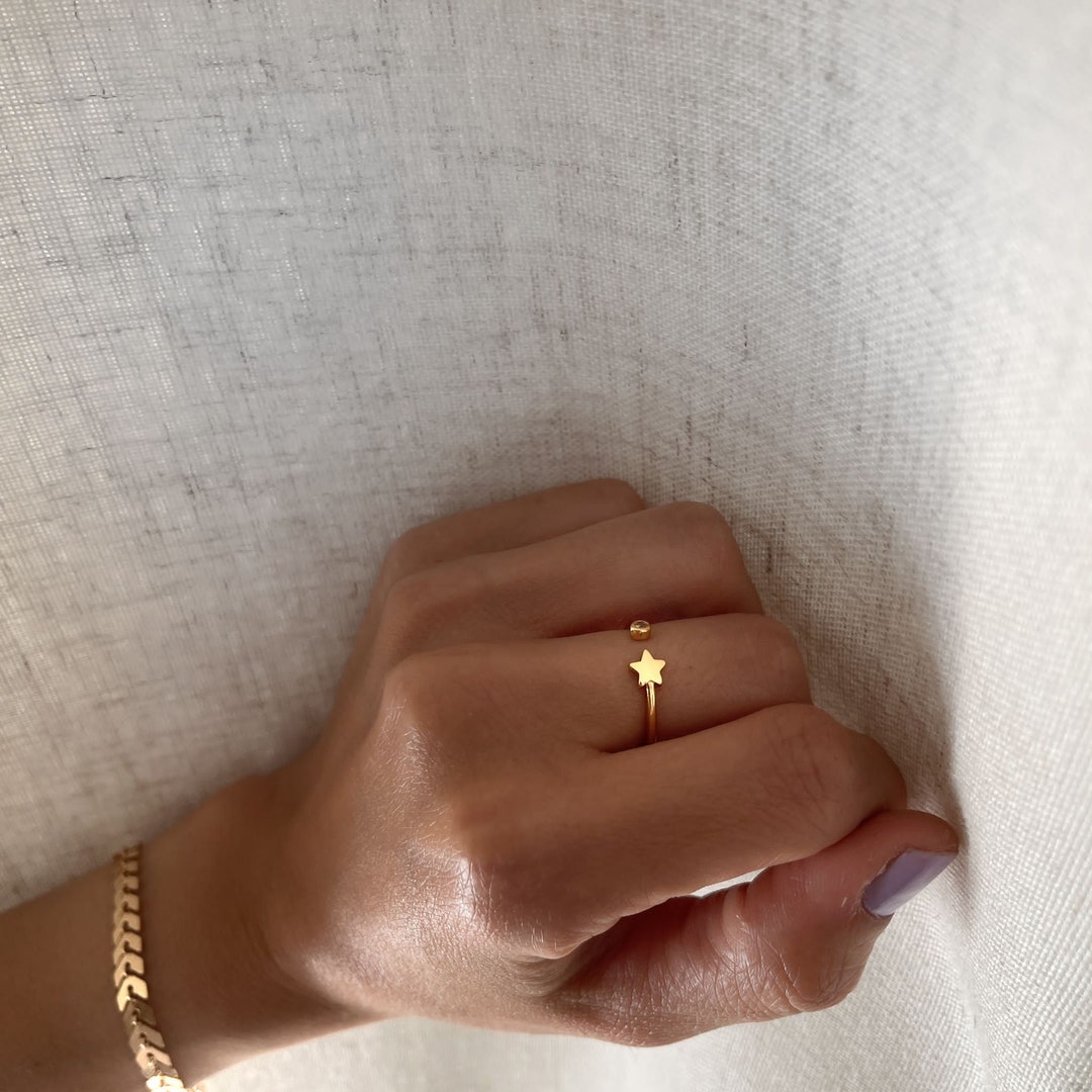 Small Star Shaped Ring Dainty Star Ring Stacking Ring - Etsy