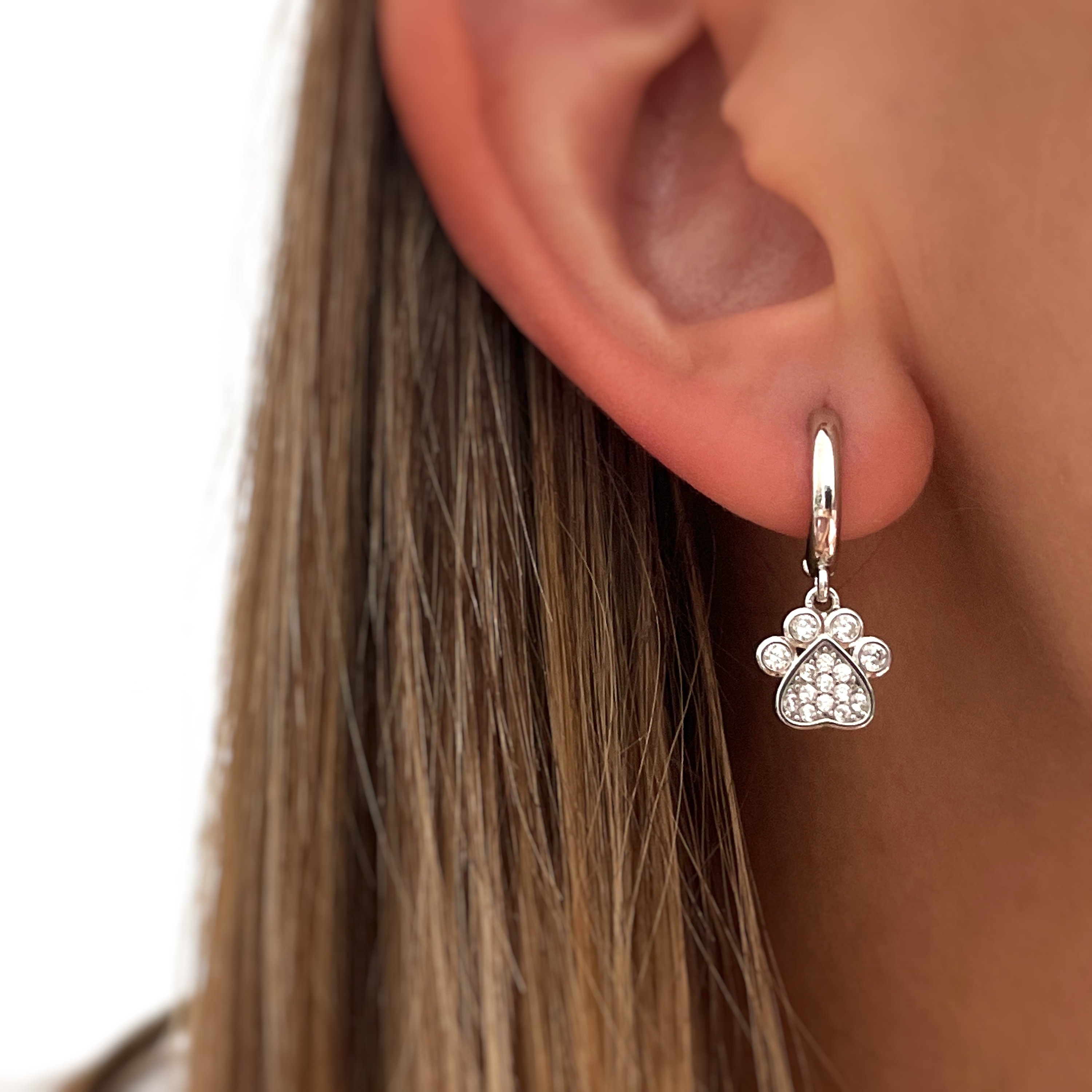 Paw Print Earrings Paw Earrings Dog Earrings Dog Print - Etsy