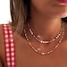 Collar multicolor de bolas collar delicado collar de cuentas collar de ...